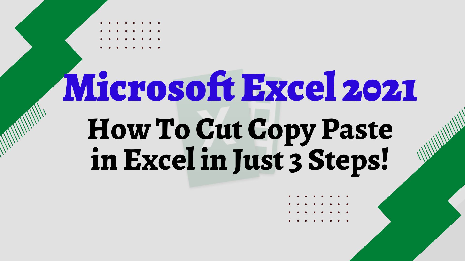 How To Cut Copy Paste In Excel In Just 3 Steps FM SKILL SHARING