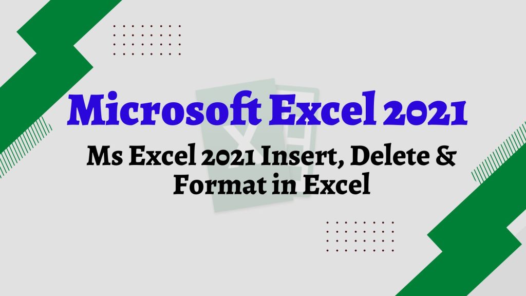 How To Insert Delete Apply Format In Excel FM SKILL SHARING